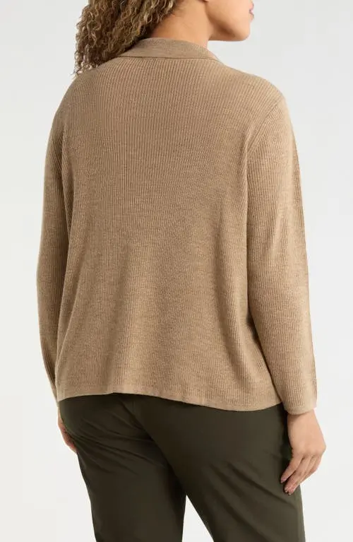 Eileen Fisher Merino Wool Cardigan - Biscuit