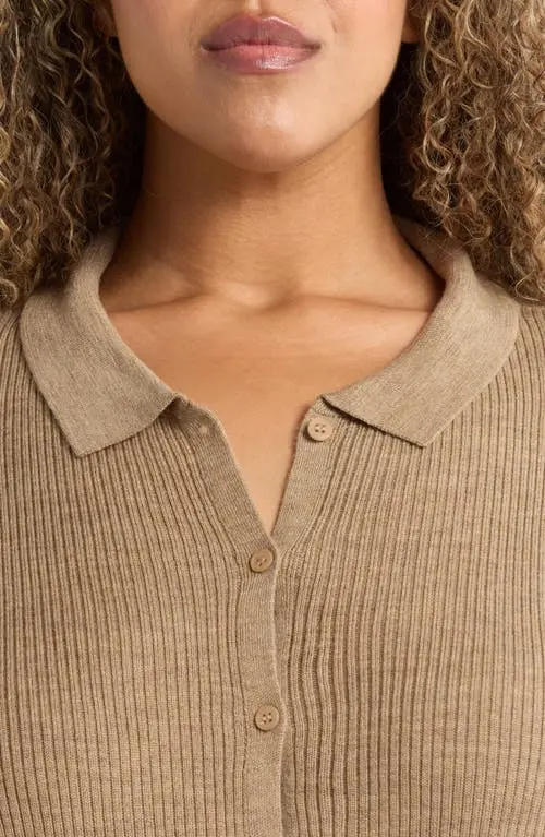 Eileen Fisher Merino Wool Cardigan - Biscuit