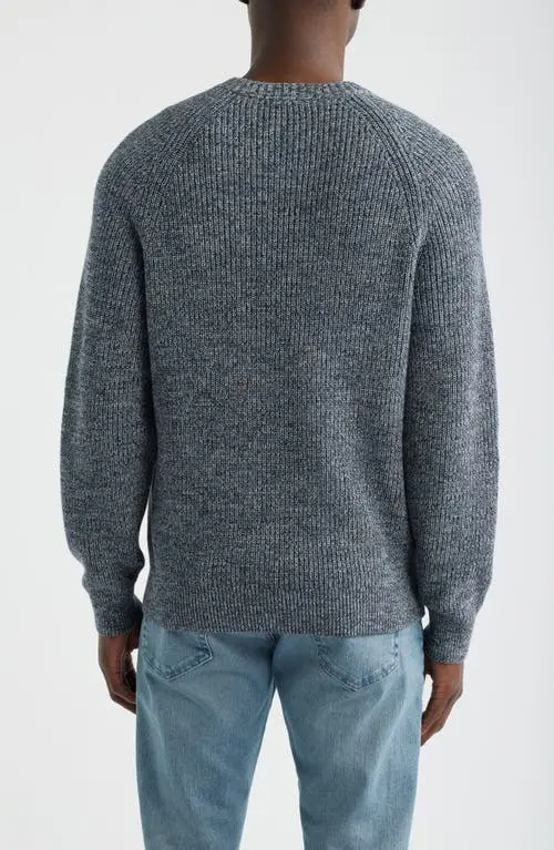 Madewell Shaker Stitch Cotton Sweater - Ink Marl