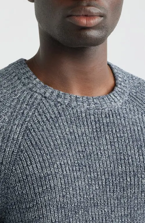 Madewell Shaker Stitch Cotton Sweater - Ink Marl