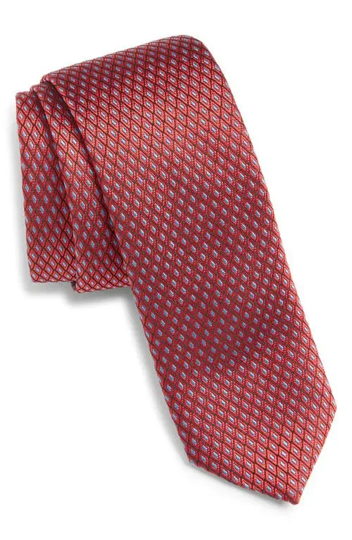 BOSS Jacquard Silk Tie - Beet Red