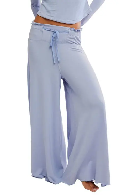 Free People Dream State Wide Leg Lounge Pants - Stillwater
