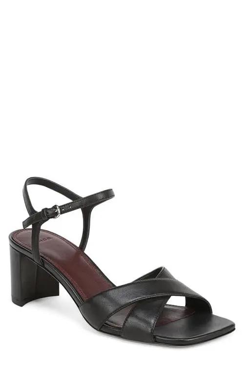 Vince Odetta Block Heel Sandal - Black Leather