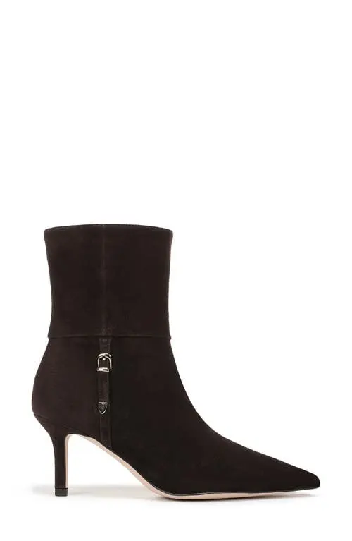 FAVORITE DAUGHTER Tamra Pointed Toe Bootie - Coffee Suede