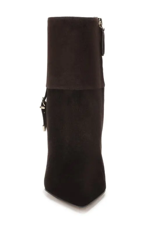 FAVORITE DAUGHTER Tamra Pointed Toe Bootie - Coffee Suede
