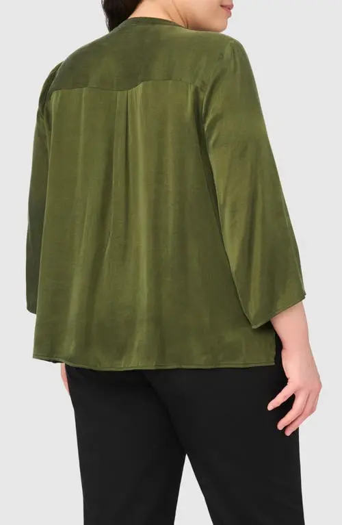 Halogen Pintuck Top - Midnight Sage
