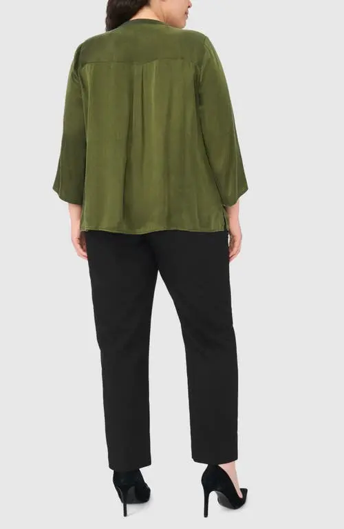 Halogen Pintuck Top - Midnight Sage