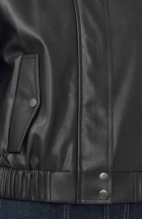 Vince Camuto Faux Leather Bomber Jacket