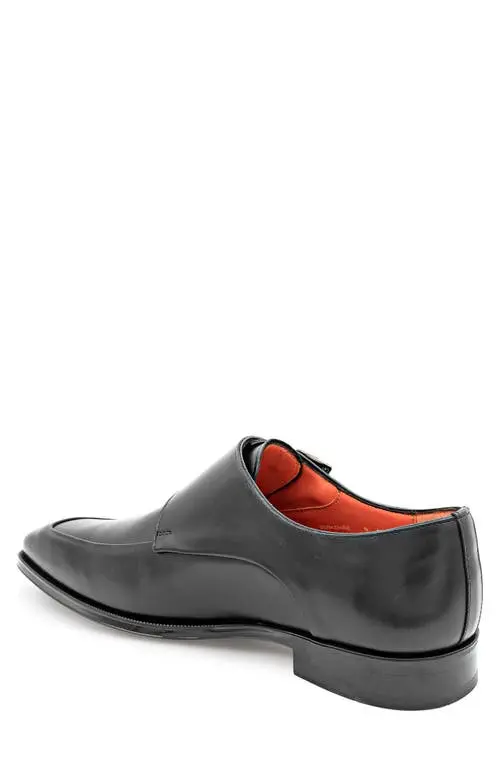 Mezlan Double Buckle Monk Shoe - Black