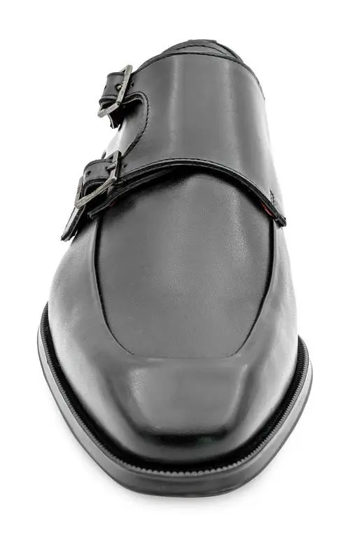 Mezlan Double Buckle Monk Shoe - Black