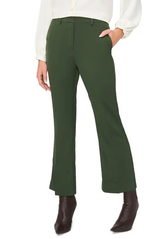 Halogen Tailored High Waist Ankle Flare Leg Pants - Midnight Sage