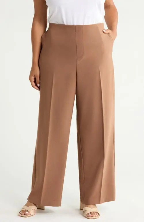NIC+ZOE Lenox Sleek Pull-on Pants - Tigernut