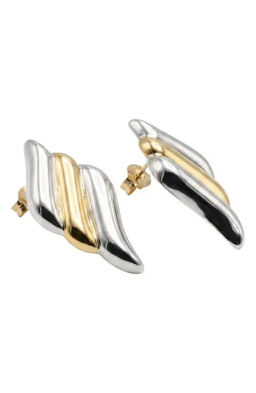 Argento Vivo Two-tone Wing Stud Earrings