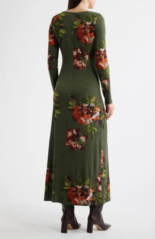Julia Jordan Floral Long Sleeve Maxi Dress