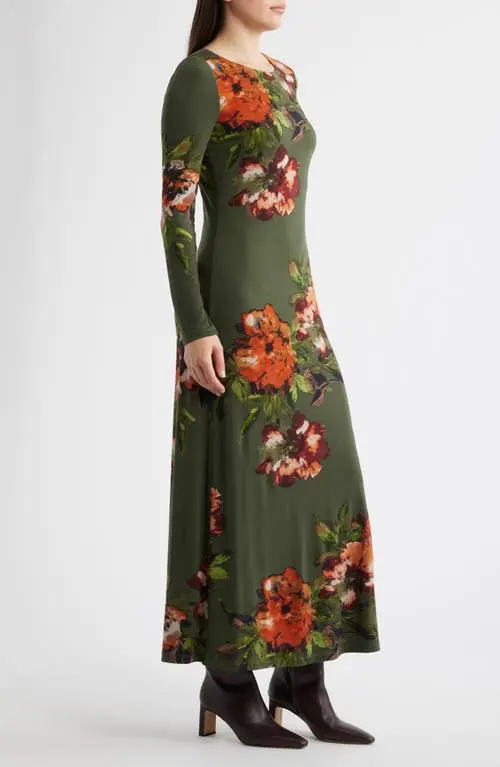 Julia Jordan Floral Long Sleeve Maxi Dress