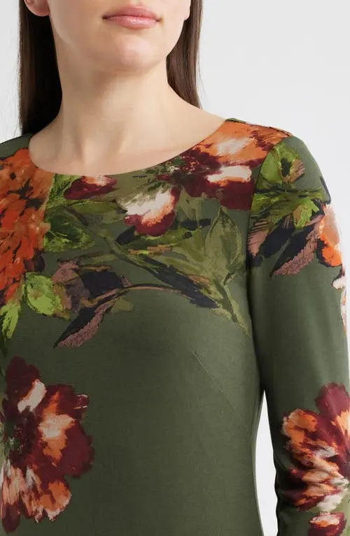 Julia Jordan Floral Long Sleeve Maxi Dress