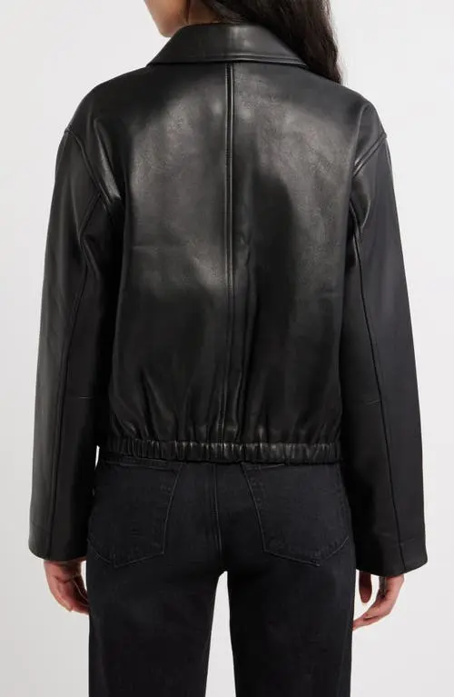 Michael Kors Leather Bomber