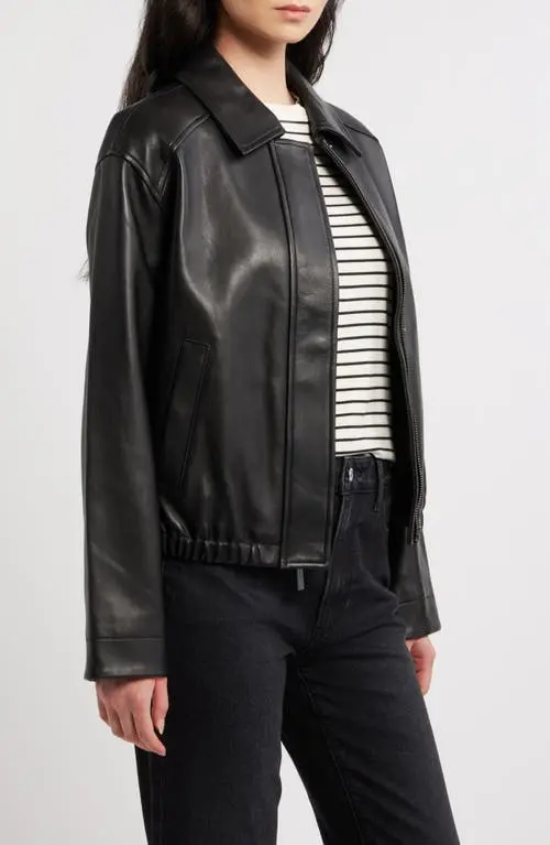 Michael Kors Leather Bomber