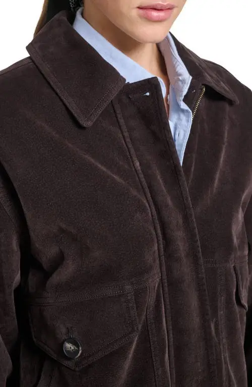 LEVI'S Relaxed Fit Faux Suede Dad Bomber Jacket