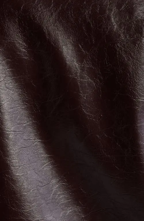 Sam Edelman Slim Fit Faux Leather Moto Jacket With Faux Fur Collar - Burgundy