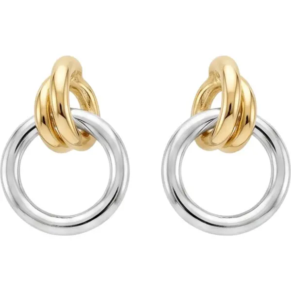 Argento Vivo 2-tone Mini Knot Earrings