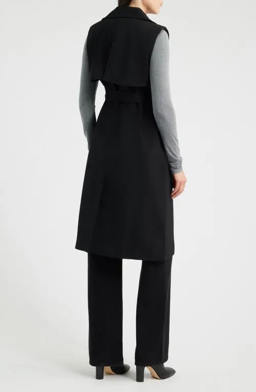 Halogen Sleeveless Belted Trench Coat