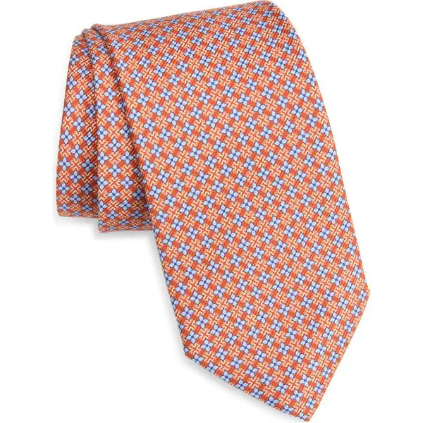 David Donahue Neat Silk Tie