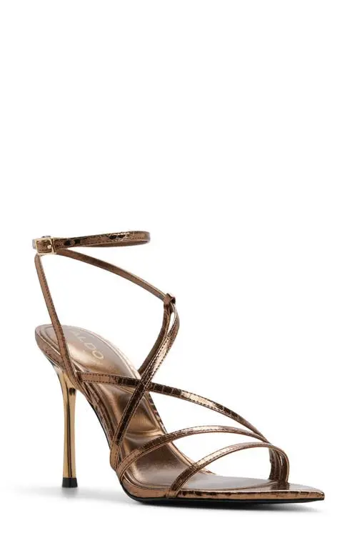 Aldo Lissandra Ankle Strap Pointed Toe Sandal - Bronze