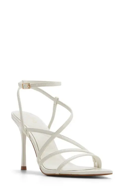 Aldo Lissandra Ankle Strap Pointed Toe Sandal - White