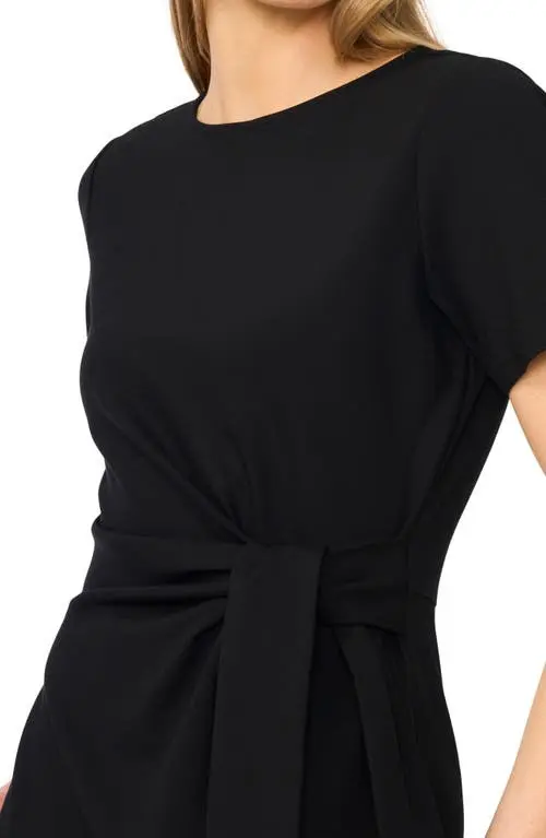 Halogen Tie Front Short Sleeve Midi Dress