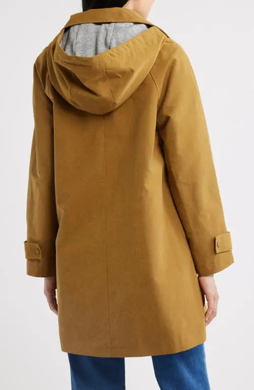 Bernardo Flared Hooded Raincoat - Tan