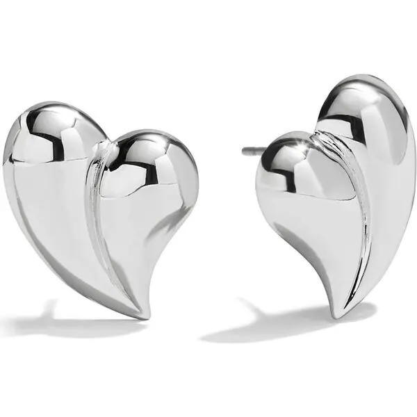 Baublebar Better Together Heart Stud Earrings - Silver