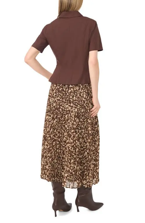 Halogen Princess Seam Button-up Shirt - Chicory Coffee