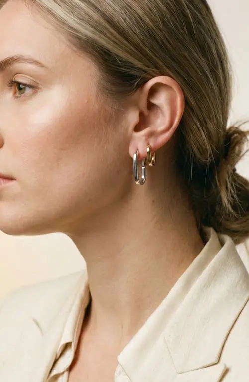Argento Vivo Oblong Set Of 2 Earrings