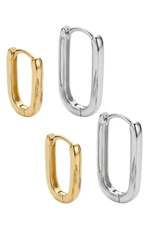 Argento Vivo Oblong Set Of 2 Earrings