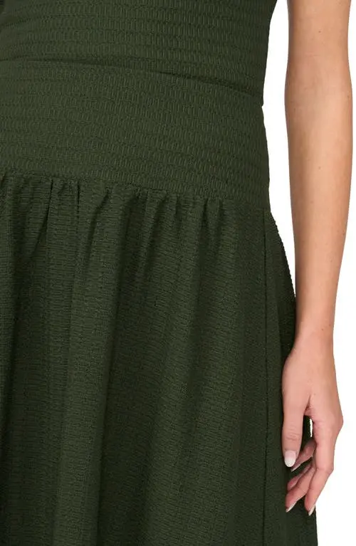 Halogen Woven Midi Skirt - Midnight Sage