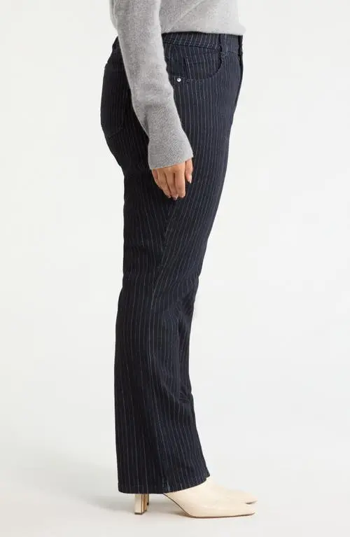 Wit & Wisdom Brittany Pinstripe High Waist Itty Bitty Bootcut Jeans