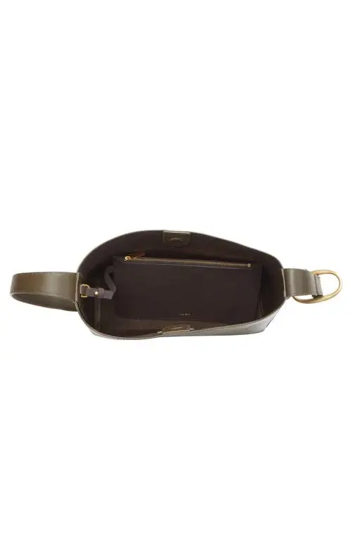 REISS Greta Suede & Leather Shoulder Bag