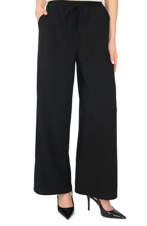Halogen Wide Leg Drawstring Pants - Rich Black