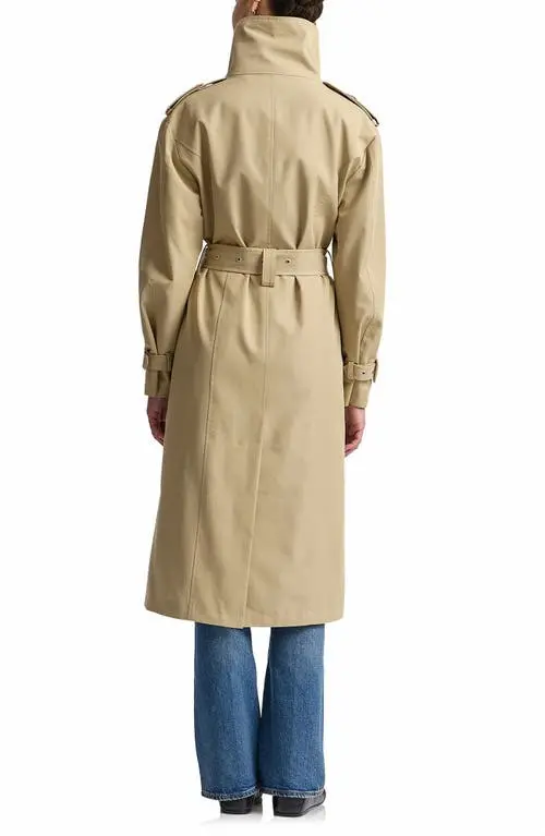 Avec Les Filles Belted Cotton Blend Trench Coat - Beige