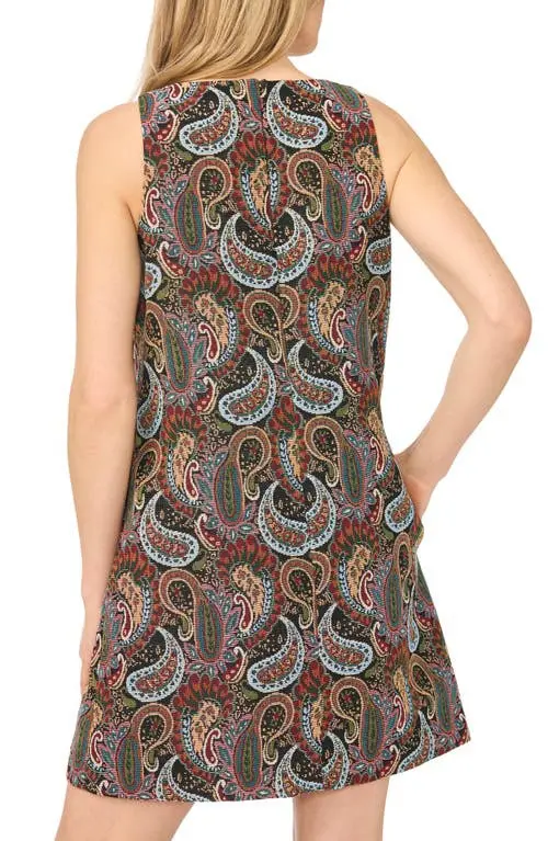 Halogen Sleeveless Paisley A-line Dress