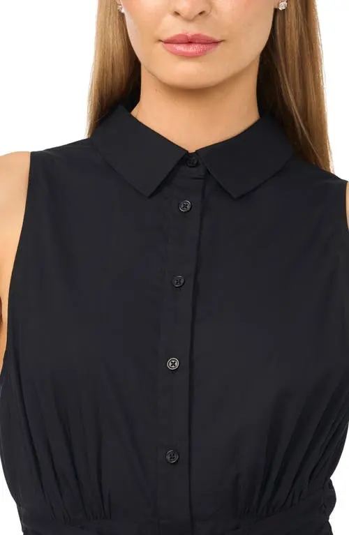 Halogen Tie Waist Shirtdress - Rich Black