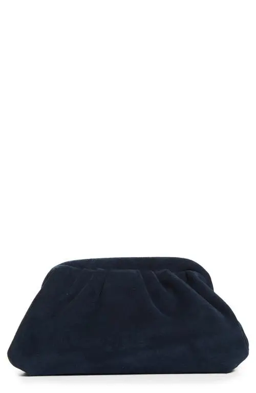 REISS Mia Suede Frame Clutch - Teal