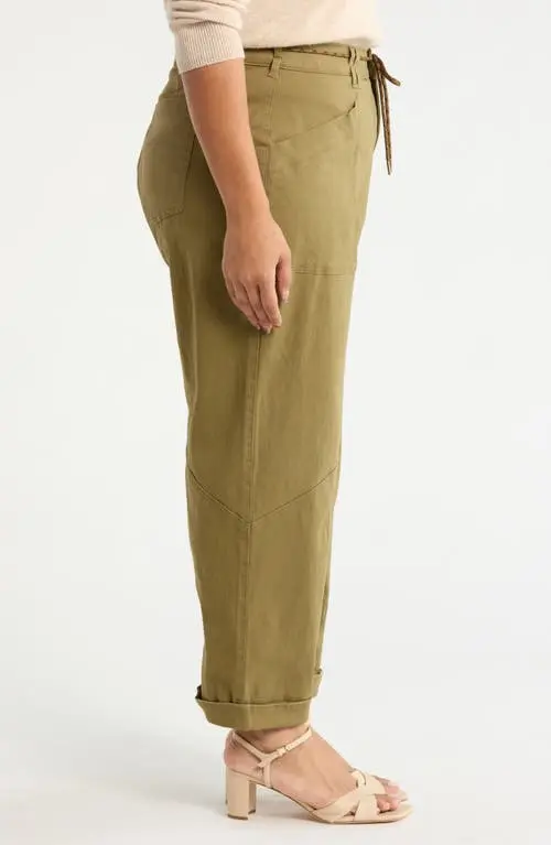 Wit & Wisdom Ultra Skyrise Relaxed Drawstring Waist Stretch Cotton Pants