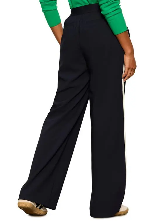 Sanctuary Wide Leg Track Pants - Navy Blue