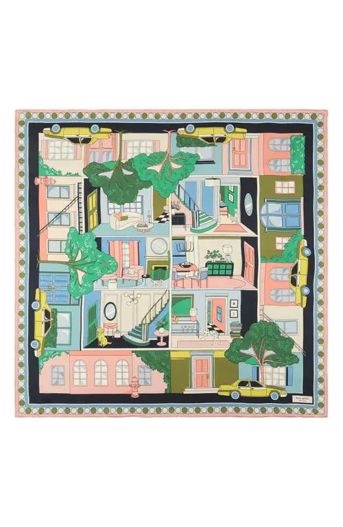 Kate Spade New York Townhouse Silk Square Scarf