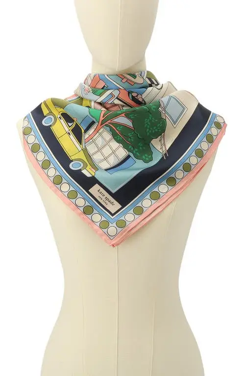 Kate Spade New York Townhouse Silk Square Scarf