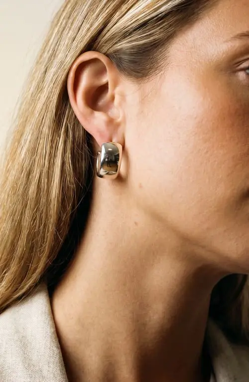 Argento Vivo Chunky Huggie Hoop Earrings - Silver