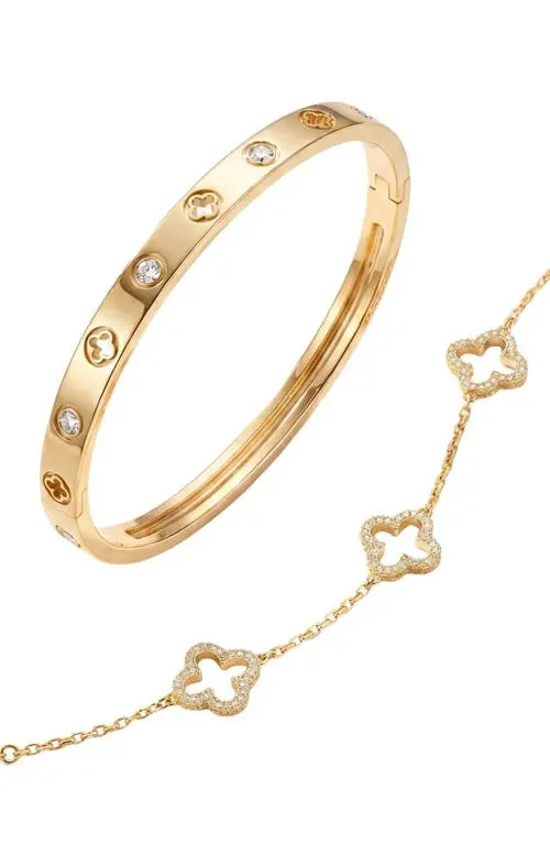 Argento Vivo Set Of 2 Clover Bracelets