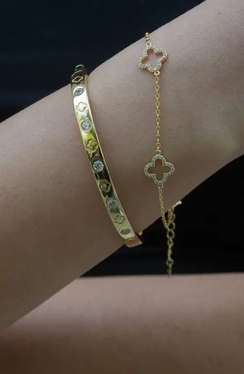 Argento Vivo Set Of 2 Clover Bracelets
